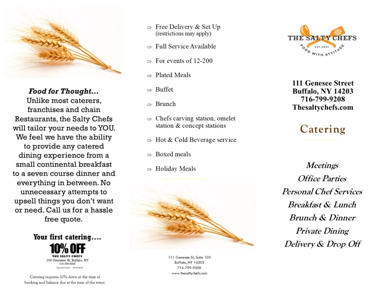 Catering | The Salty Chefs